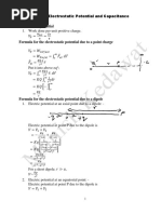 Electric Potential and Capacitance All Derivations | PDF | Capacitor | Capacitance