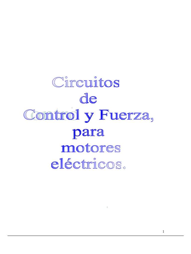 Esquemas de control y mando de motores eléctricos | PDF | Relé ...