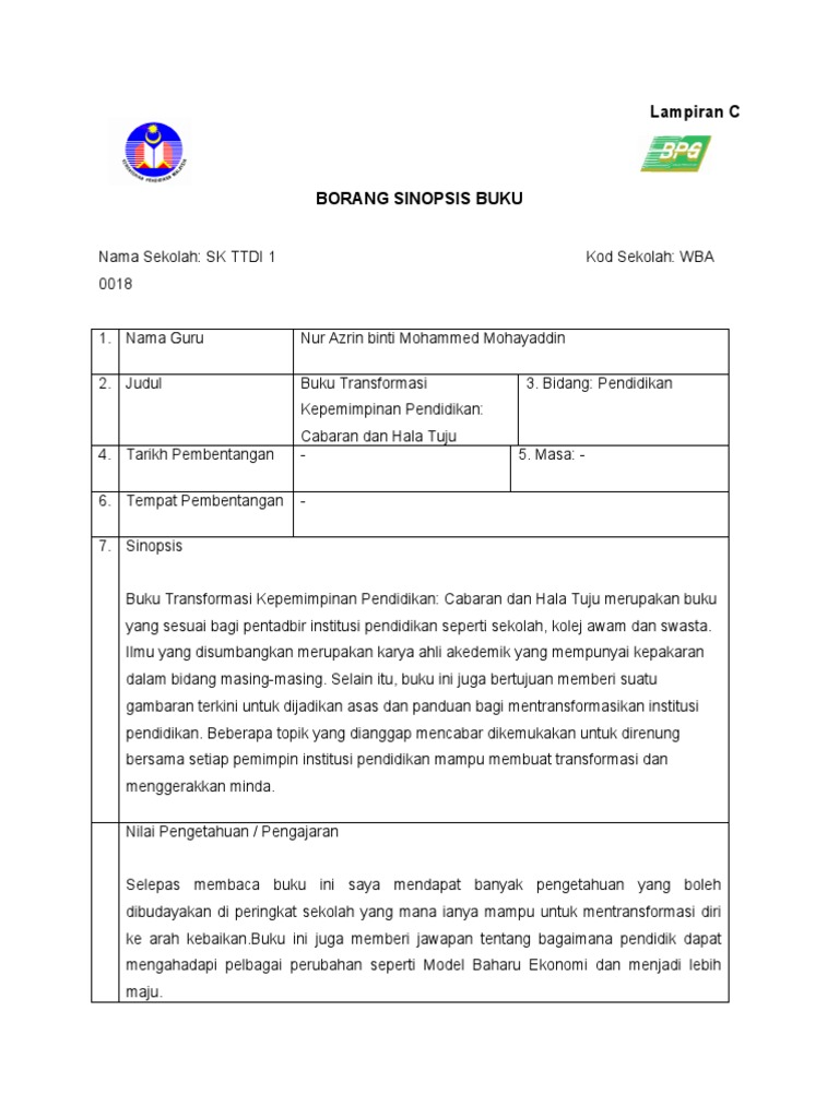 Ulasan Buku Transformasi Pendidikan | PDF | Karier & Perkembangan ...