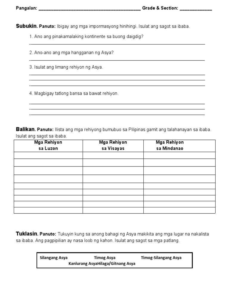 AP7 Worksheet Week 1 | PDF