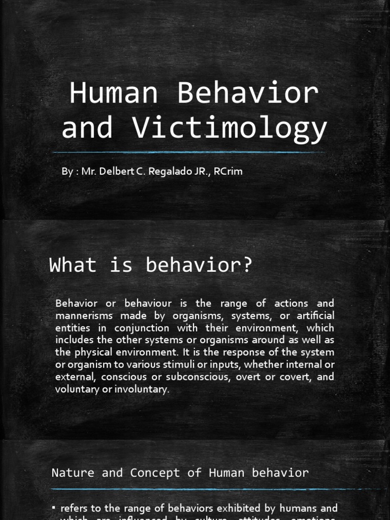 Human Behavior and Victimology | PDF | Id | Motivation