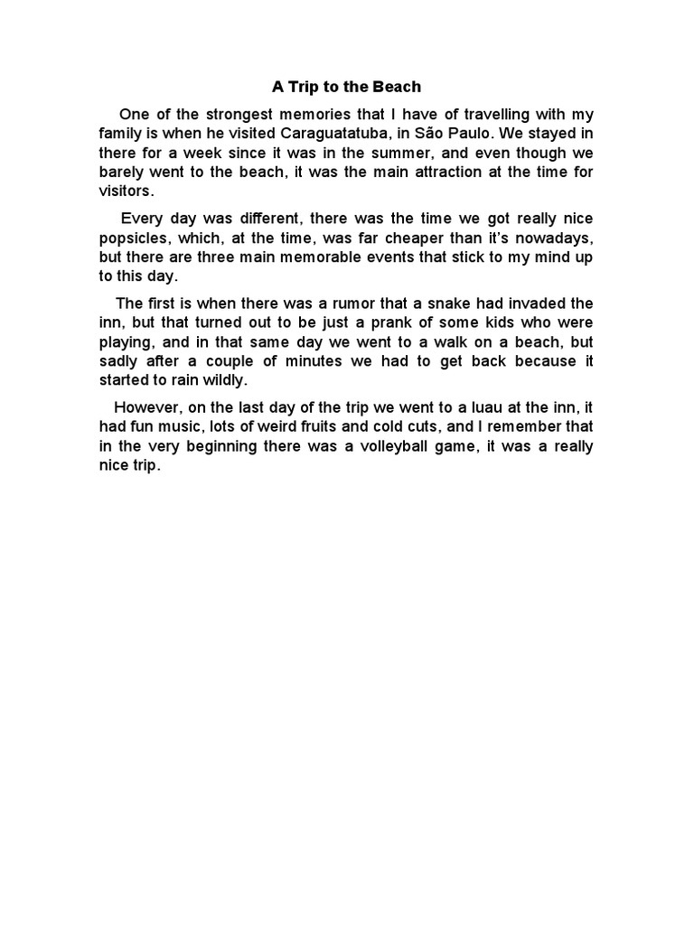 A Trip To The Beach | PDF | Art