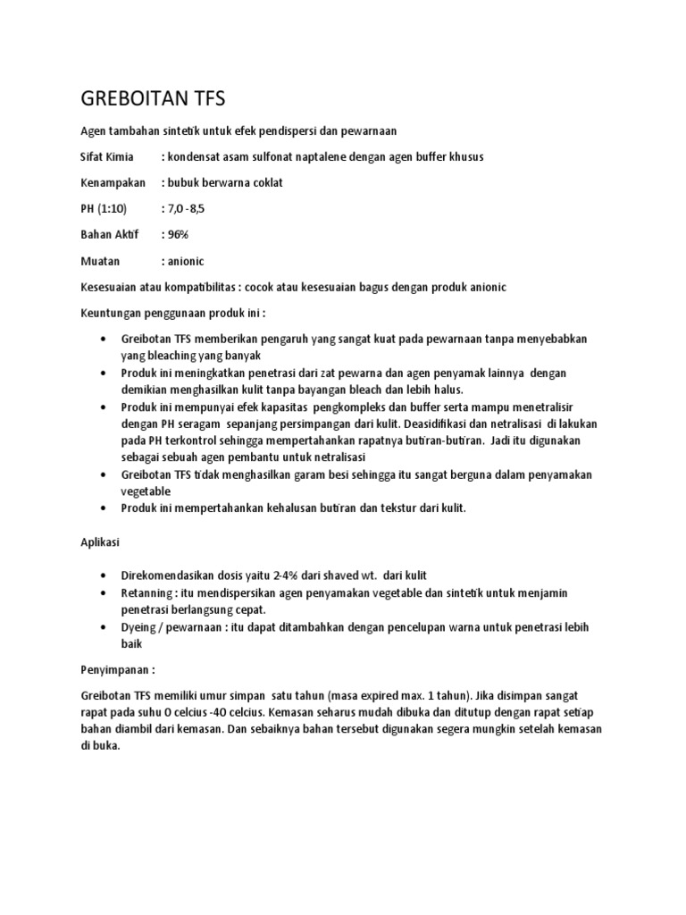 Greibotan - TFS | PDF