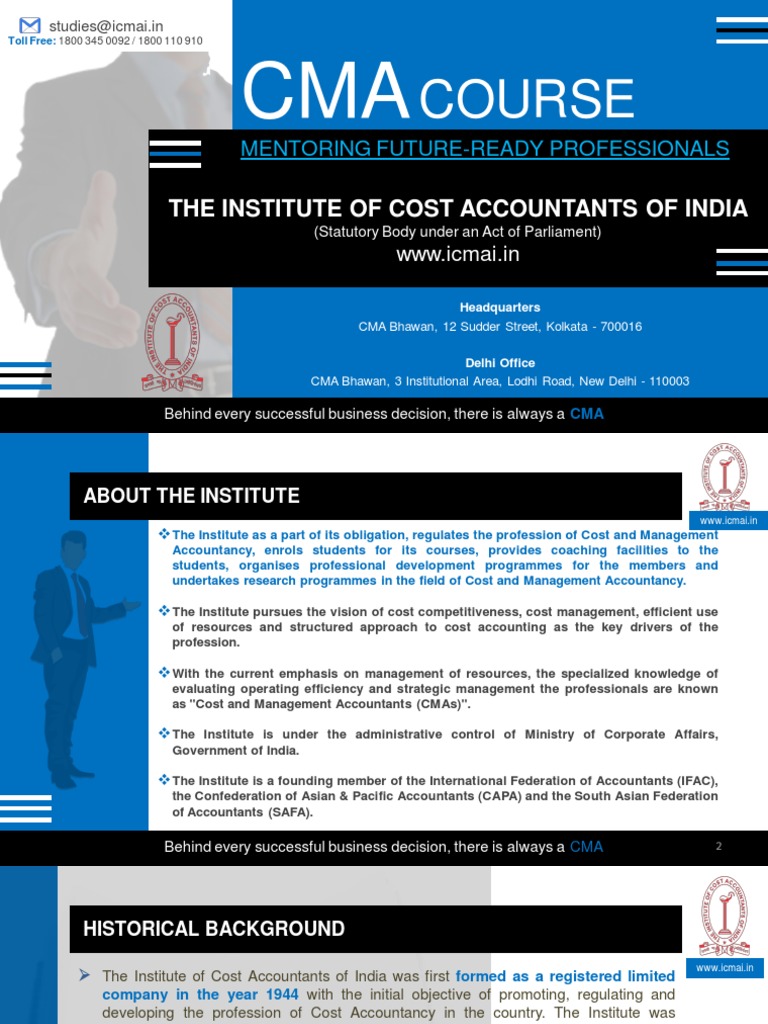 Course: The Institute of Cost Accountants of India | PDF | Management ...
