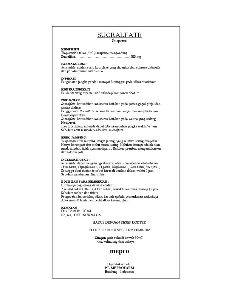 SUCRALFATE | PDF