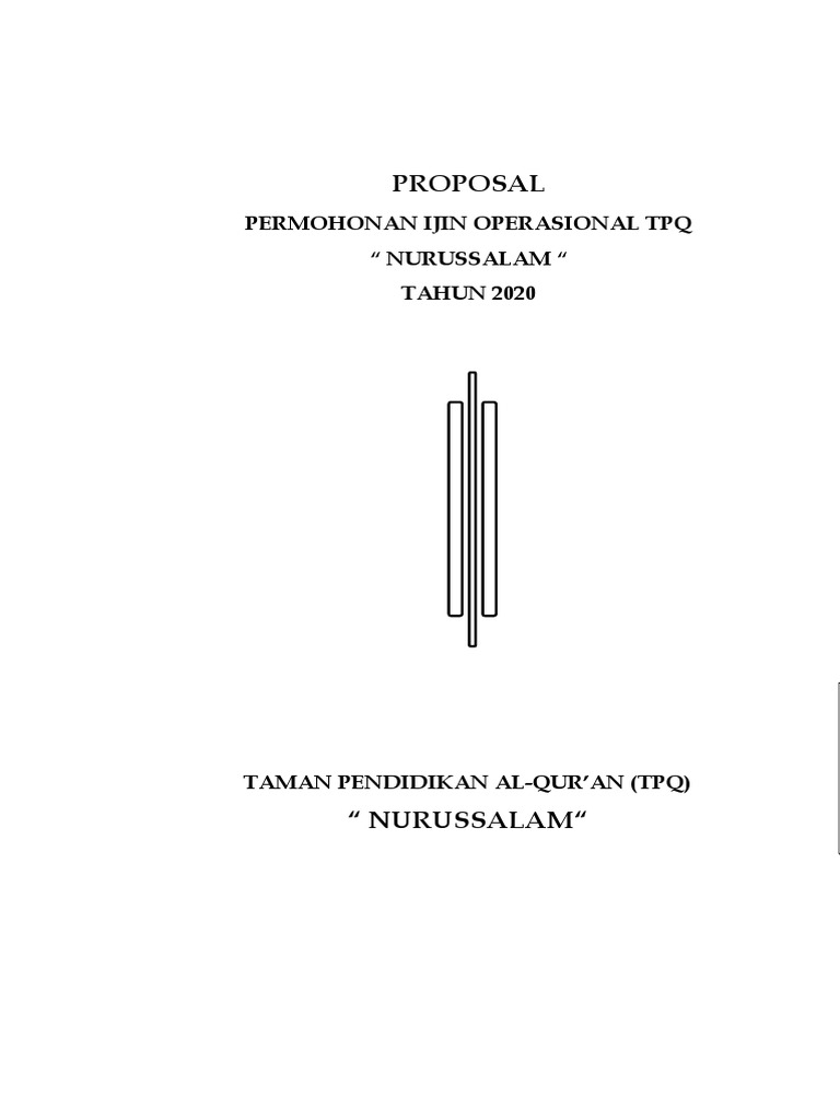 Proposal Ijin Operasional TPQ Al Fatah | PDF