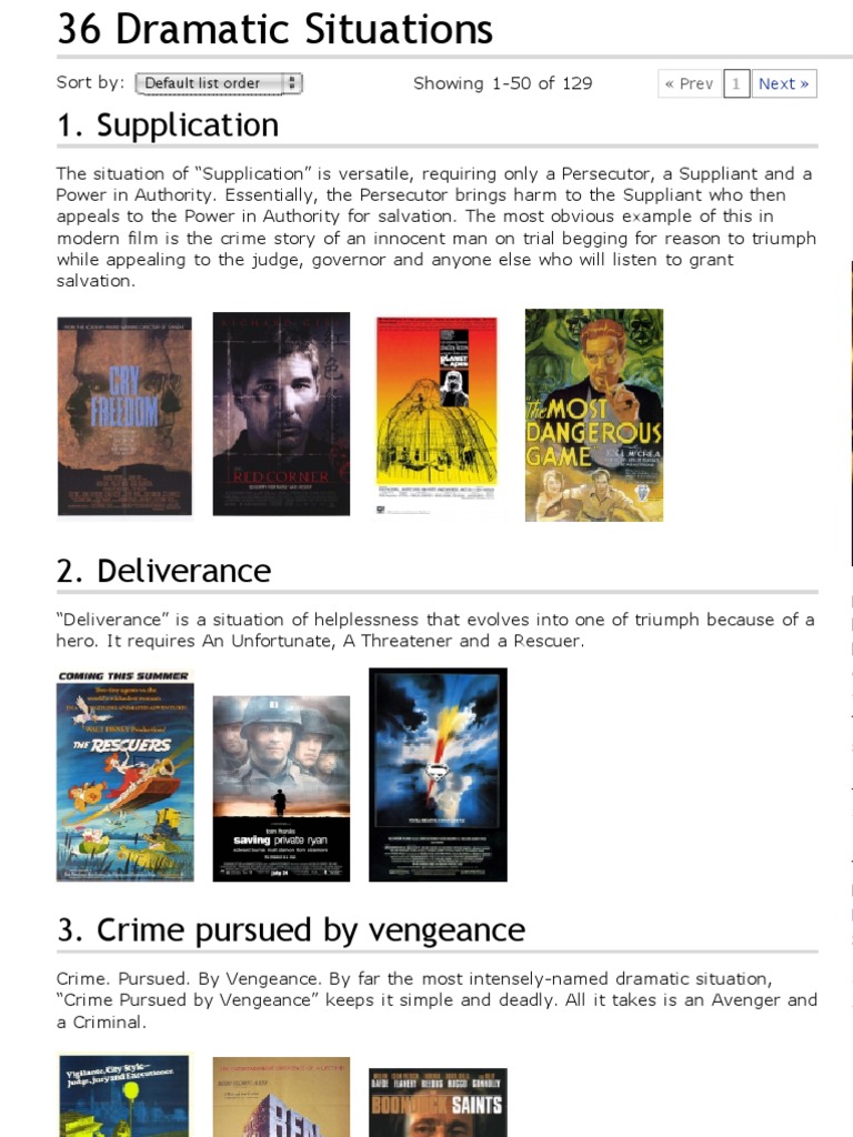 36 Dramatic Situations List | PDF | Adultery | Sacrifice