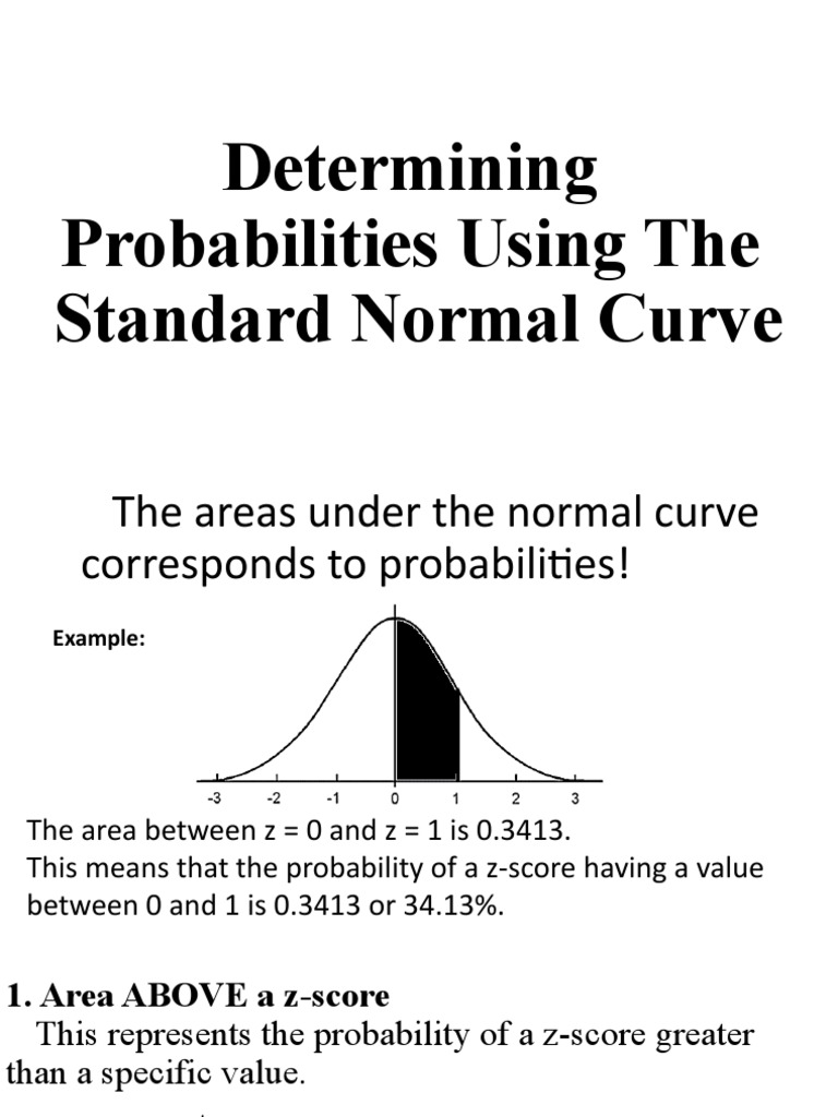 Determining Probabilities Using The Standard Normal Curve | PDF