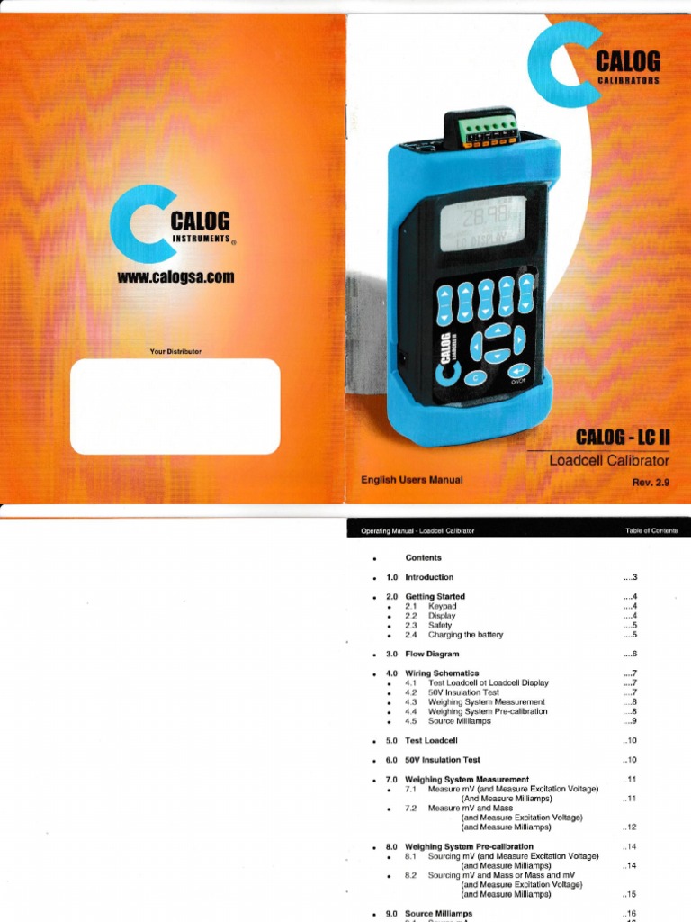 Manual Calog LC - II | PDF