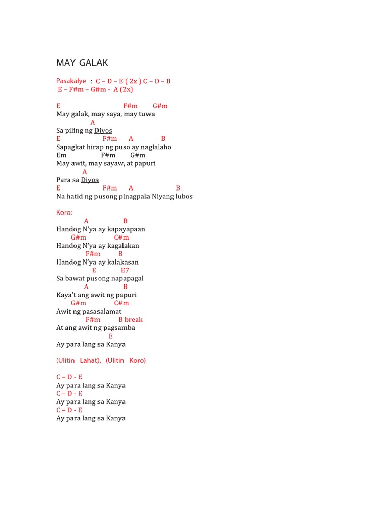 May Galak - LHT Version - E | PDF