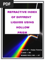 Hollow Prism - Physics Investigatory Project Class 12 CBSE | PDF ...
