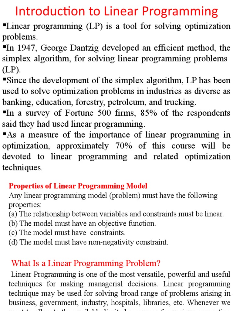 Lecture 2 | PDF | Linear Programming | Mathematical Optimization