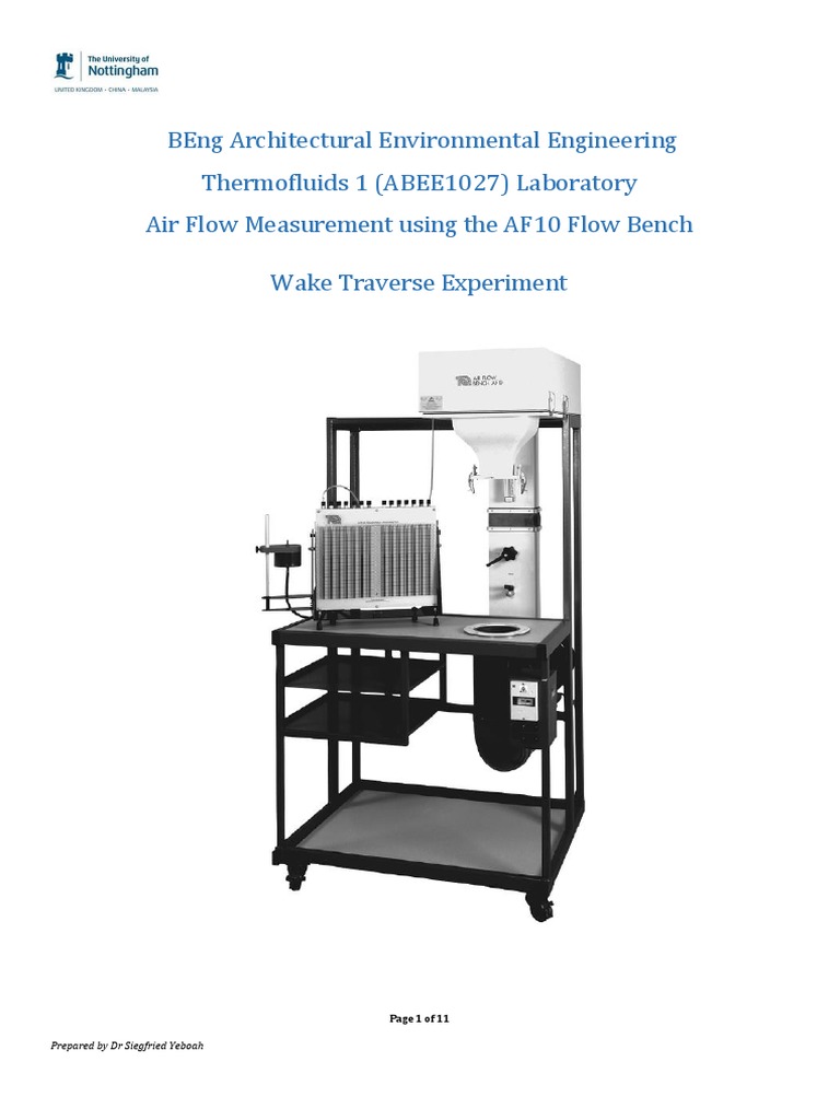 Wake Traverse Experiment-ABEE1027 | PDF | Drag (Physics) | Fluid Dynamics