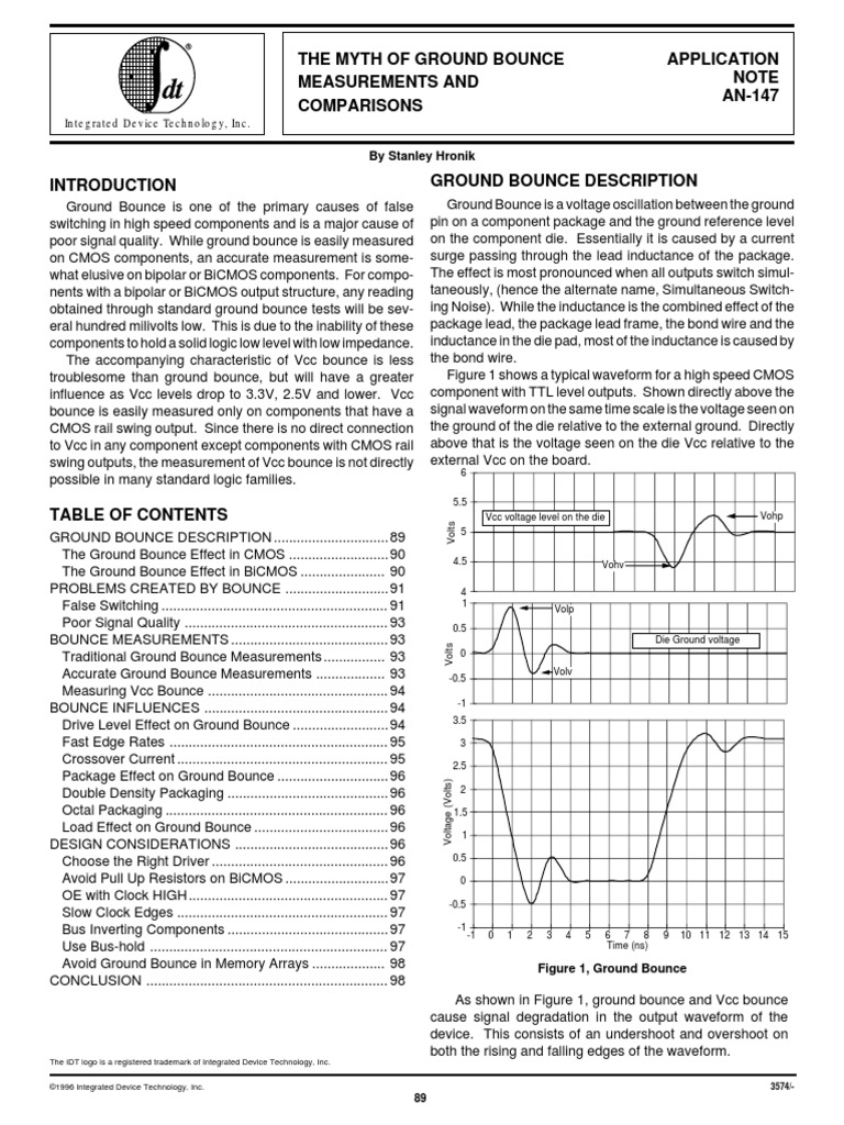 Application Note AN-147 The Myth of Ground Bounce Measurements and ...