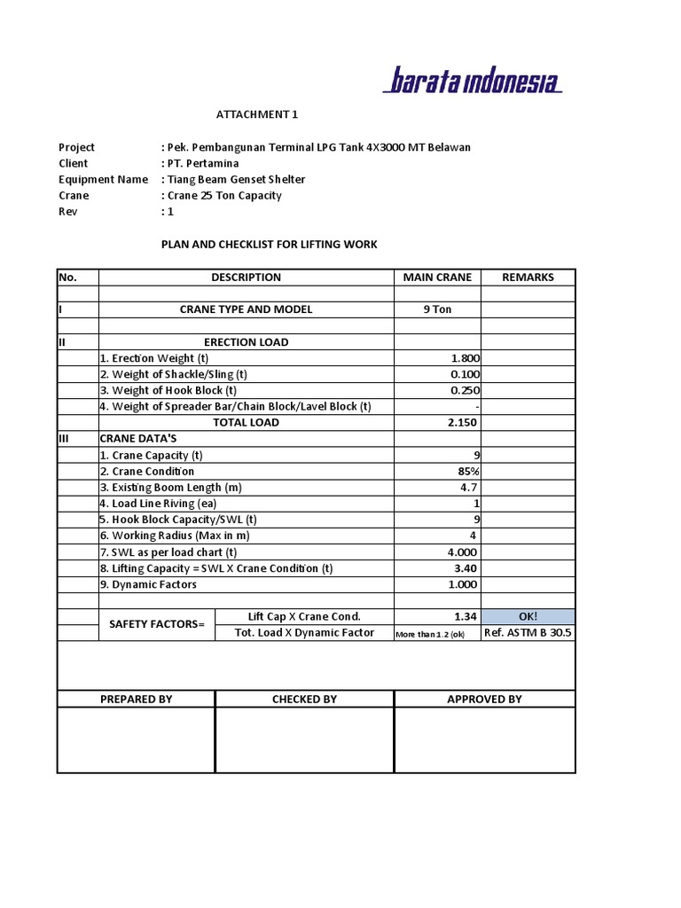 Crane Lifting Plan for LPG Terminal | PDF | Science & Mathematics