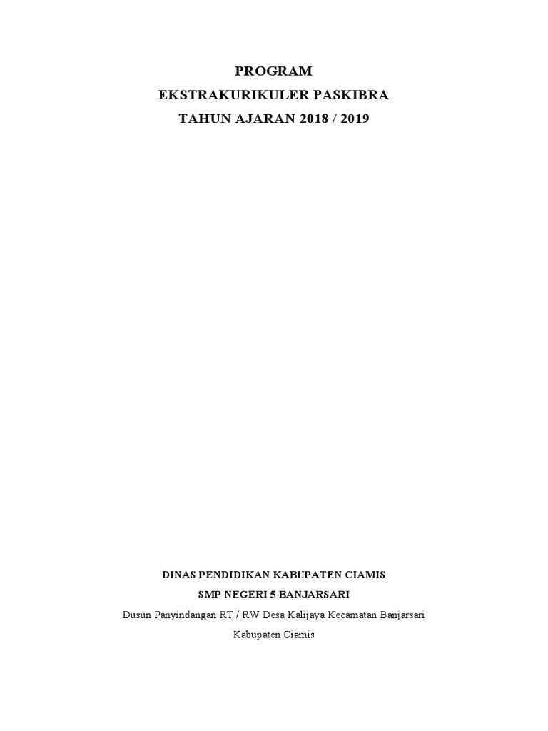 Cover Ekskul Paskibra | PDF