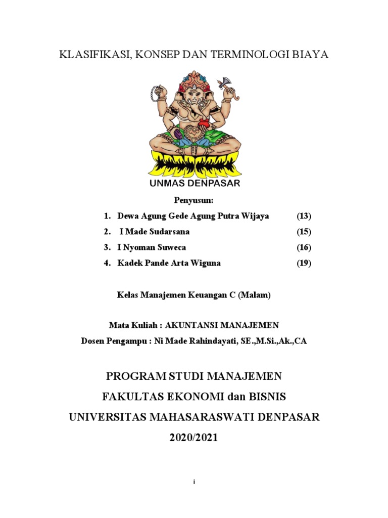 Klasifikasi dan Konsep Biaya Akuntansi | PDF | Bisnis | Komputer