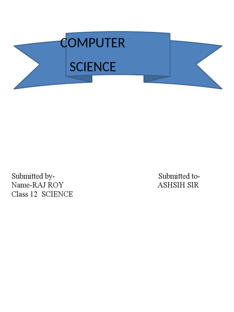 Cbse Class 12 Cs Project | PDF | Computing Platforms | Information Age