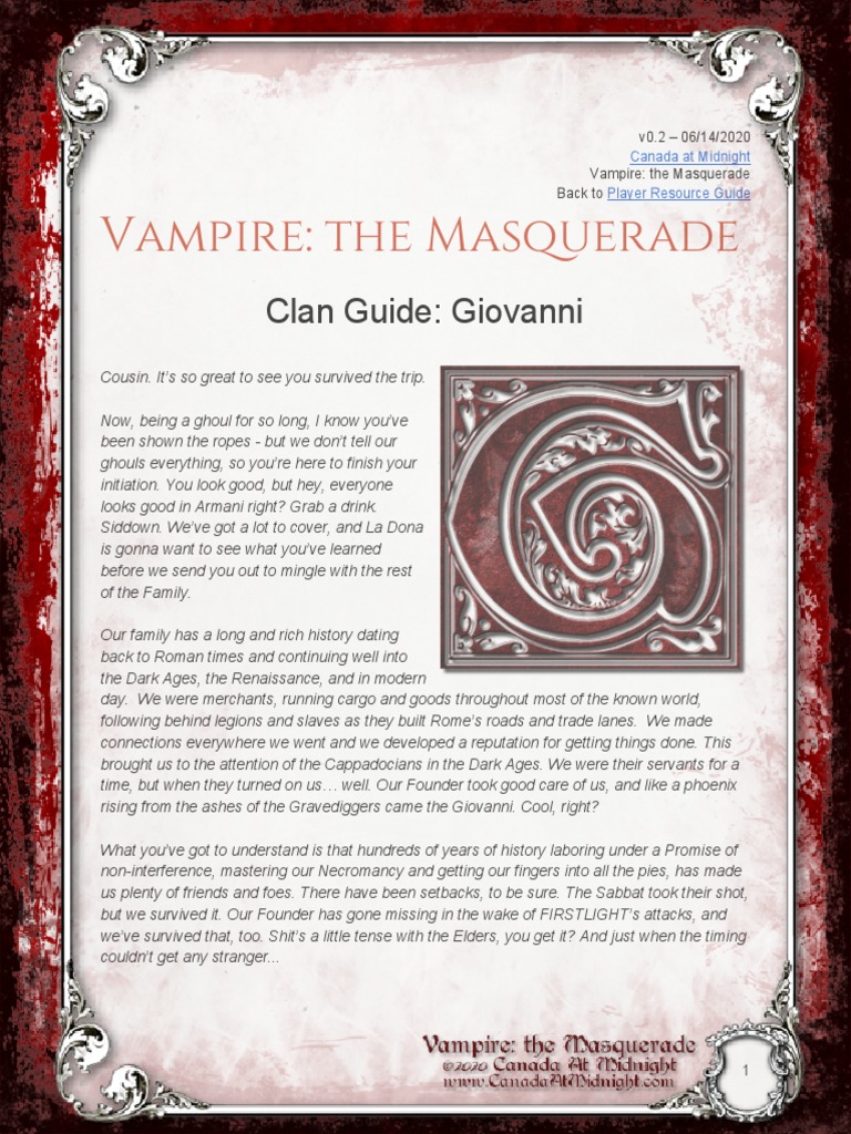 Giovanni Clan Guide | PDF | Ghosts
