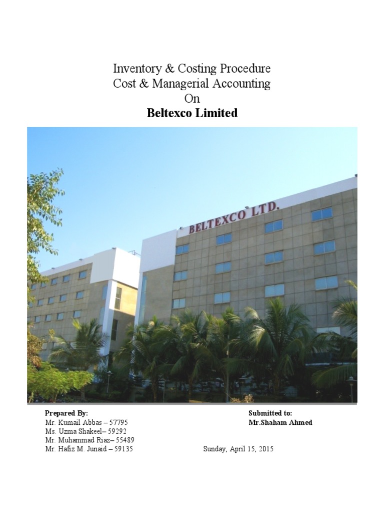 Inventory Managment Costing Procedure | PDF | Yarn | Cost Accounting