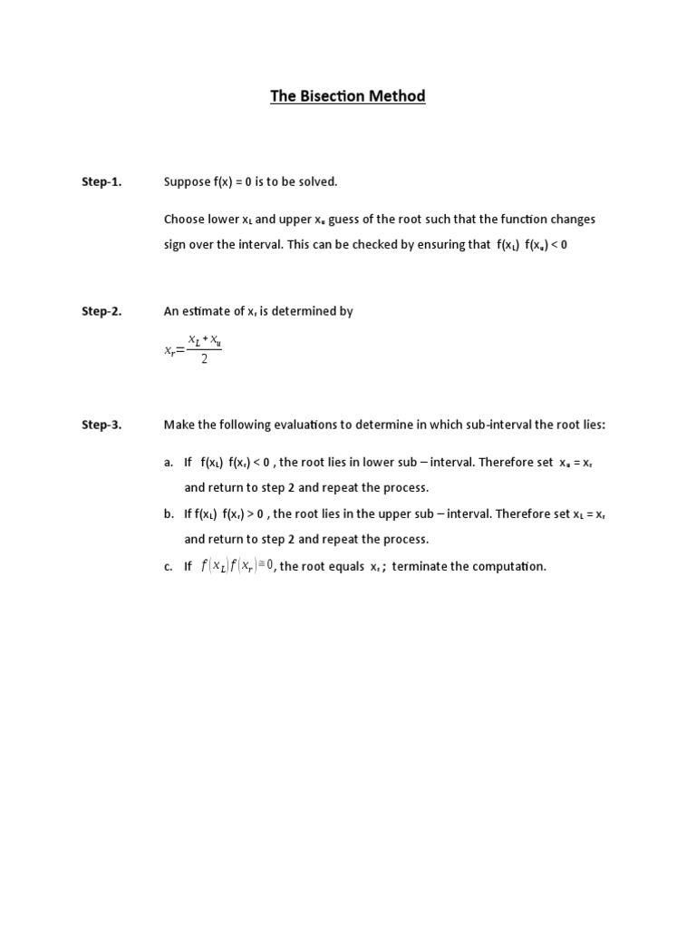 Bisection Method | PDF