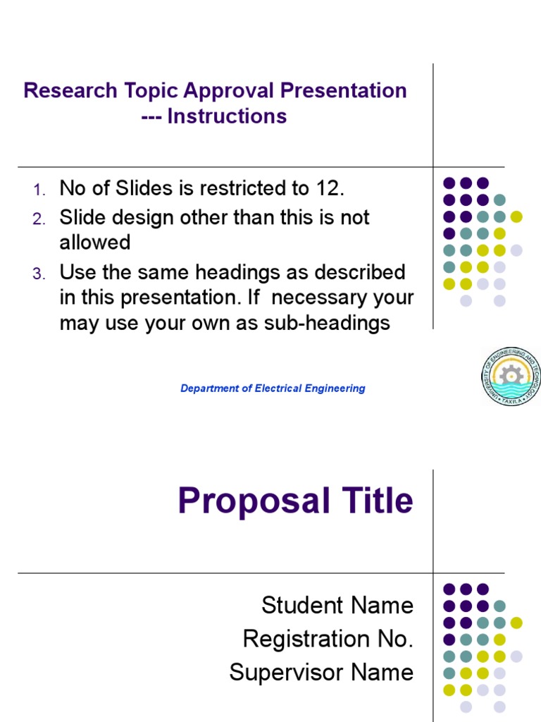Research Topic Approval Presentation - Instructions | PDF