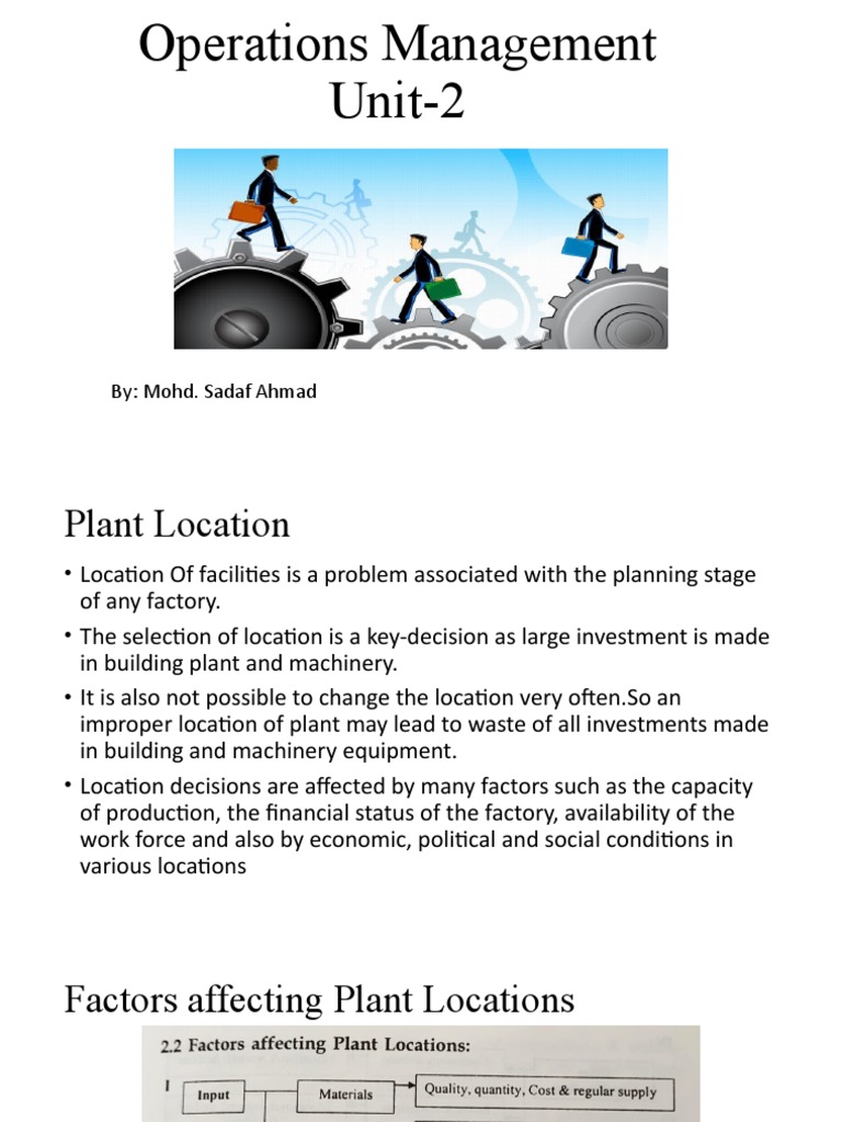 Operations Management Unit-2 | PDF | Supply Chain Management | Industries
