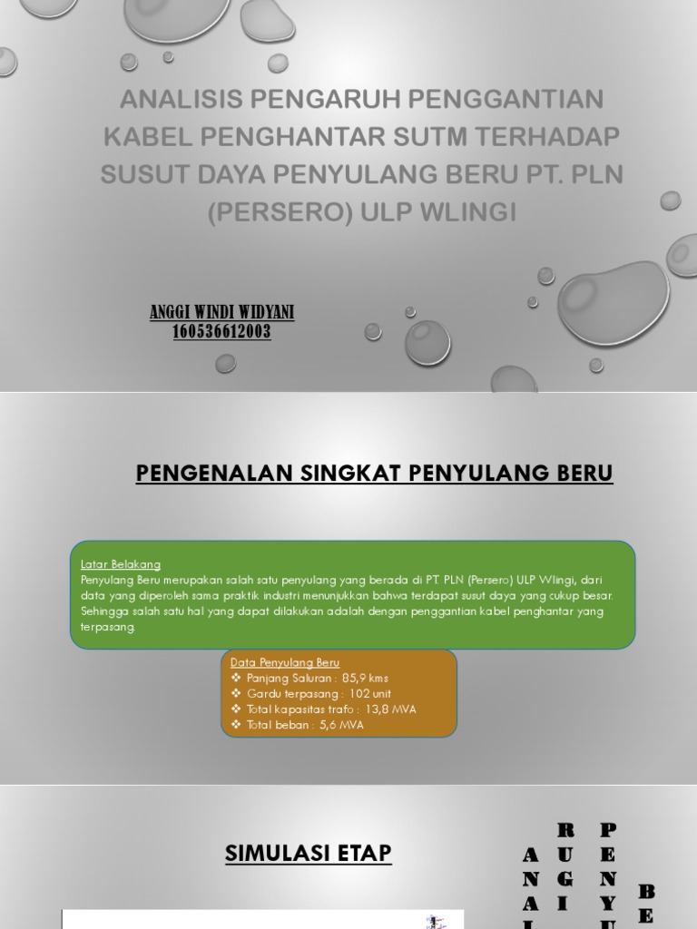 Analisis Pengaruh Penggantian Kabel Penghantar Sutm Terhadap Susut Daya ...