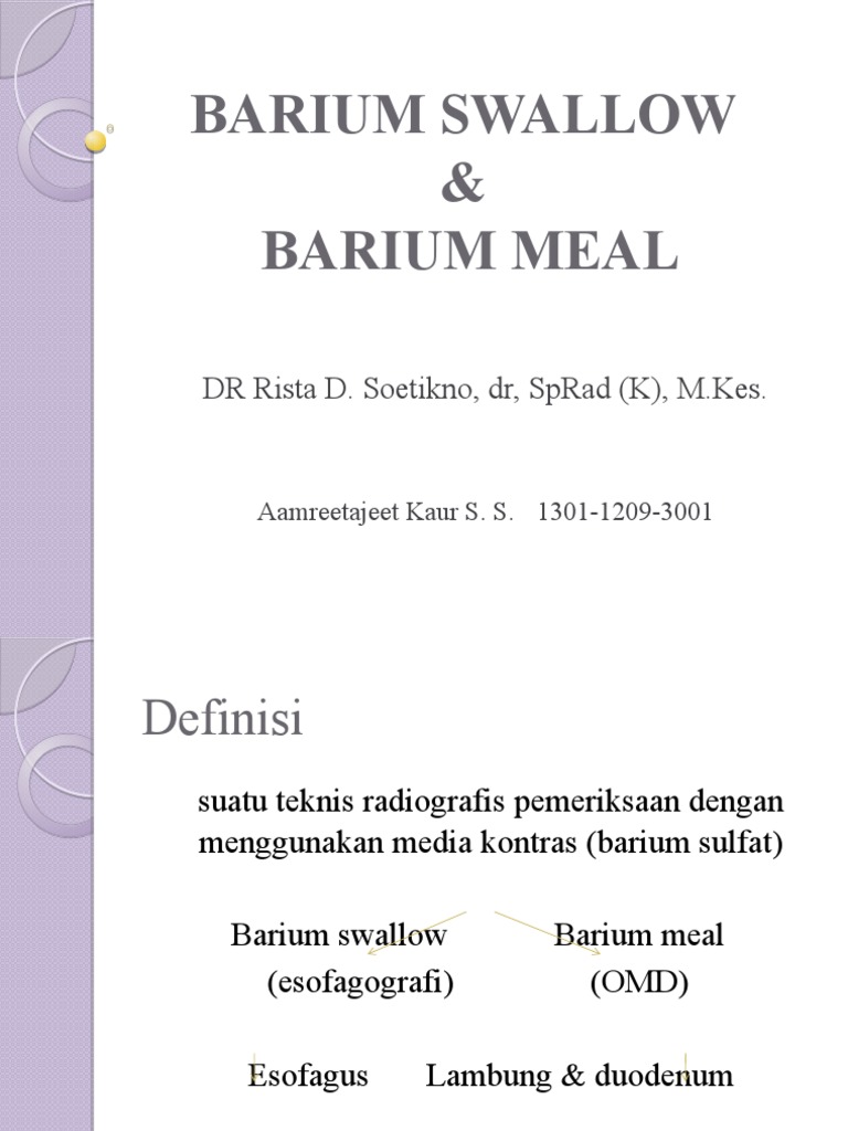 Barium Swallow | PDF