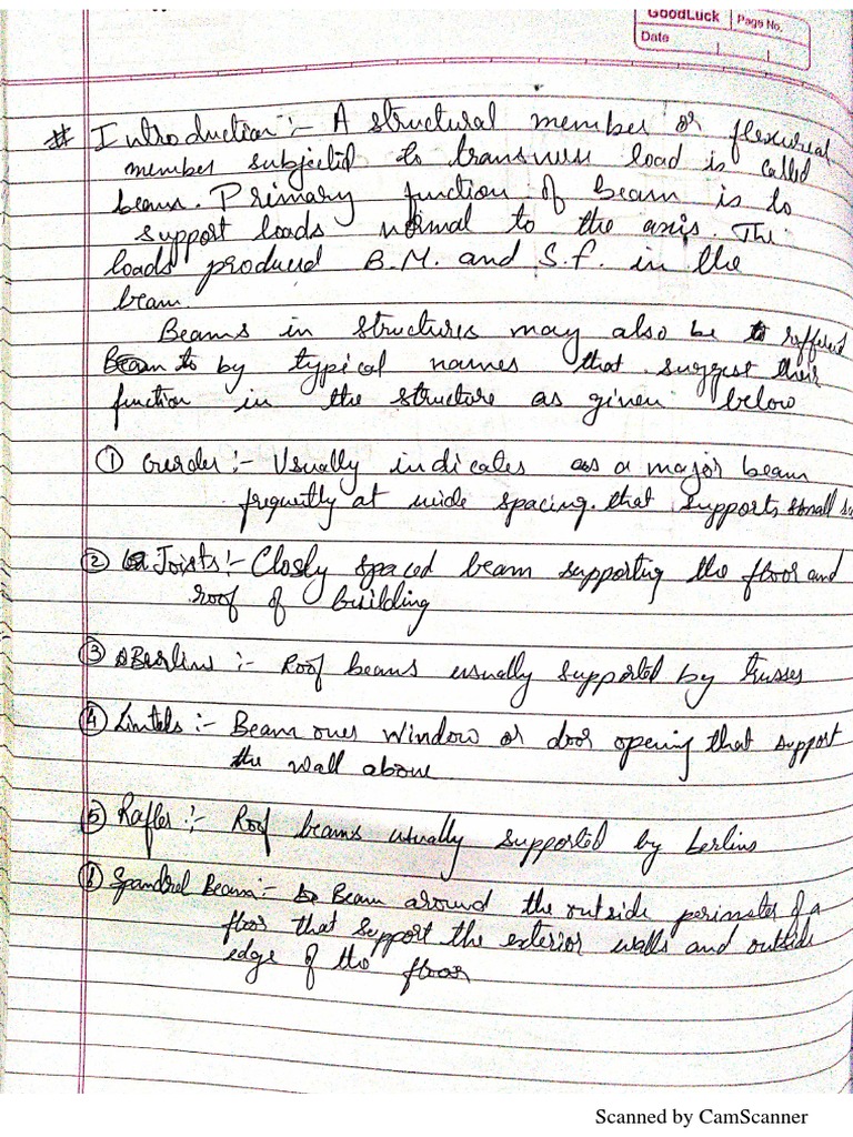 Hand Notes Design of Beams | PDF