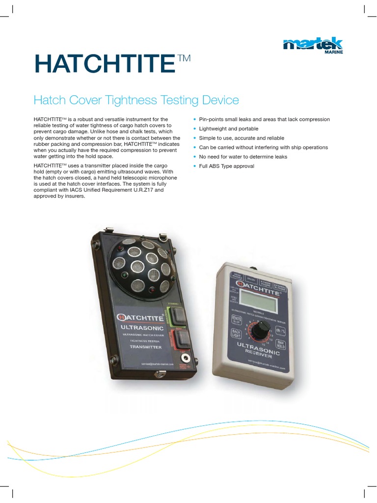 Hatchtite: Hatch Cover Tightness Testing Device | Download Free PDF ...