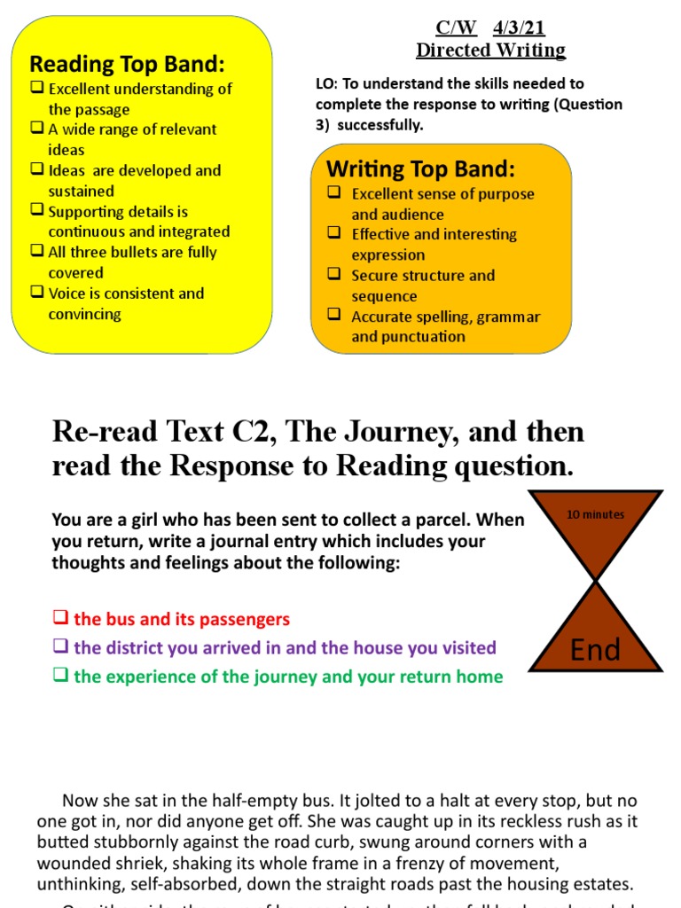 English Language Question 3 Lesson 2 | PDF