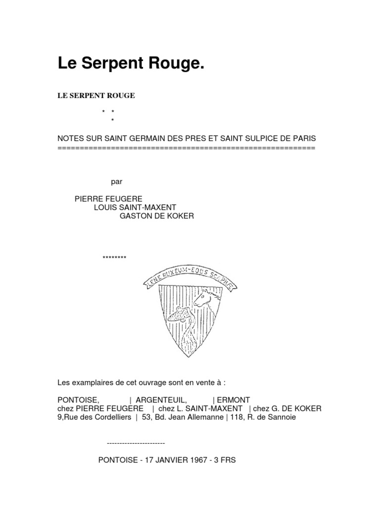 Le Serpent Rouge | PDF