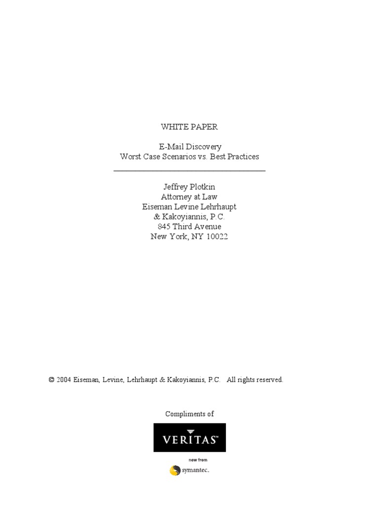 © 2004 Eiseman, Levine, Lehrhaupt & Kakoyiannis, P.C. All Rights ...