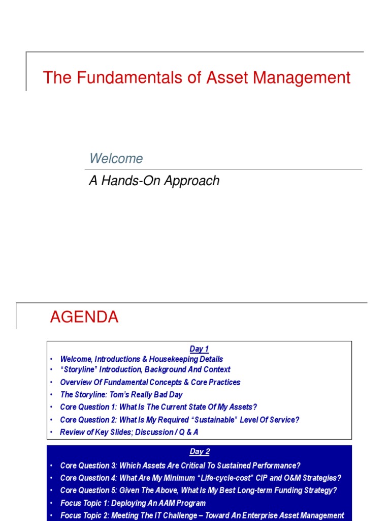 Welcome Overview Asset Management | PDF | Asset Management | Life Cycle ...