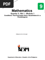 Math 9 Module For 3rd Quarter | PDF | Rectangle | Perpendicular