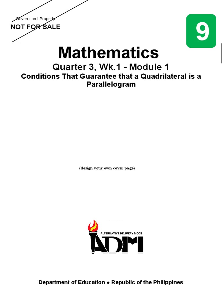 Q3 Week 1math 9 | PDF | Elementary Mathematics | Geometric Shapes