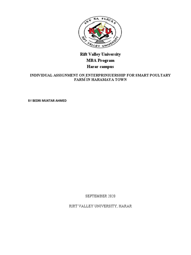 Rift Valley University MBA Program Harar Campus | PDF | Poultry Farming ...
