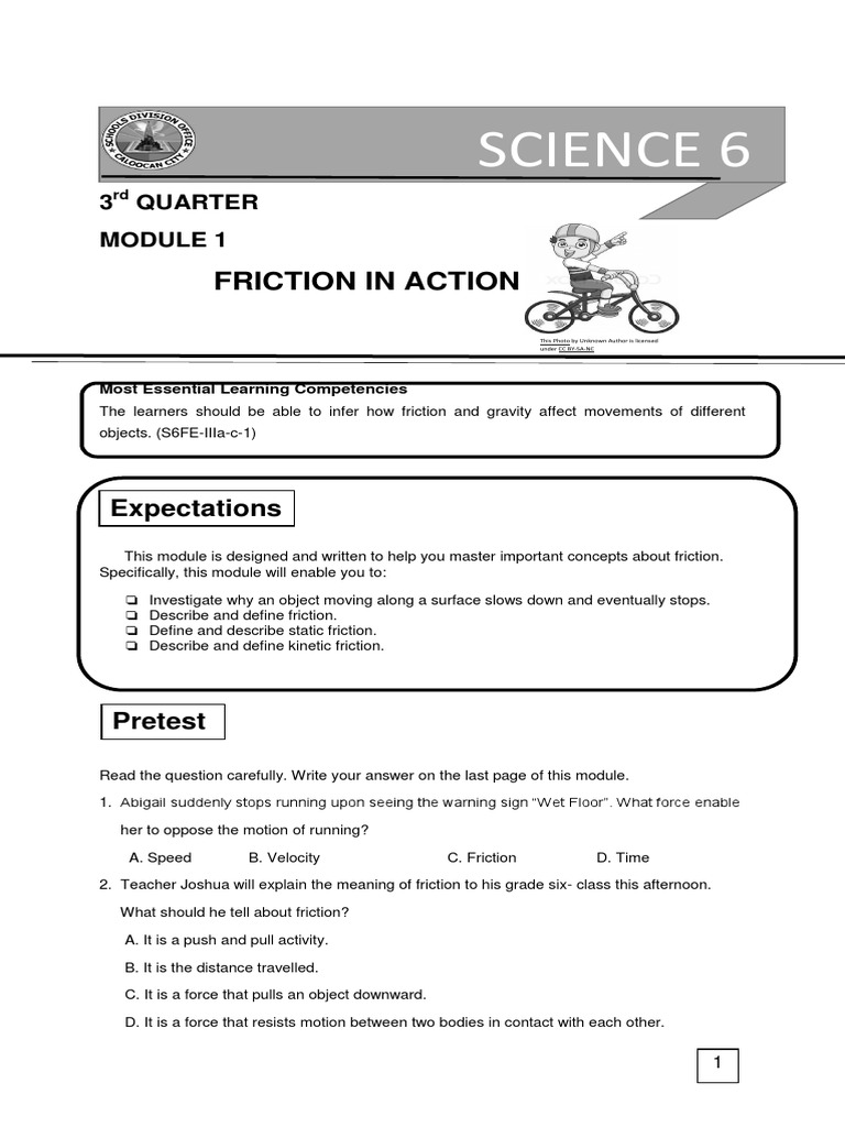 Science 6: Friction in Action | PDF | Friction | Temporal Rates