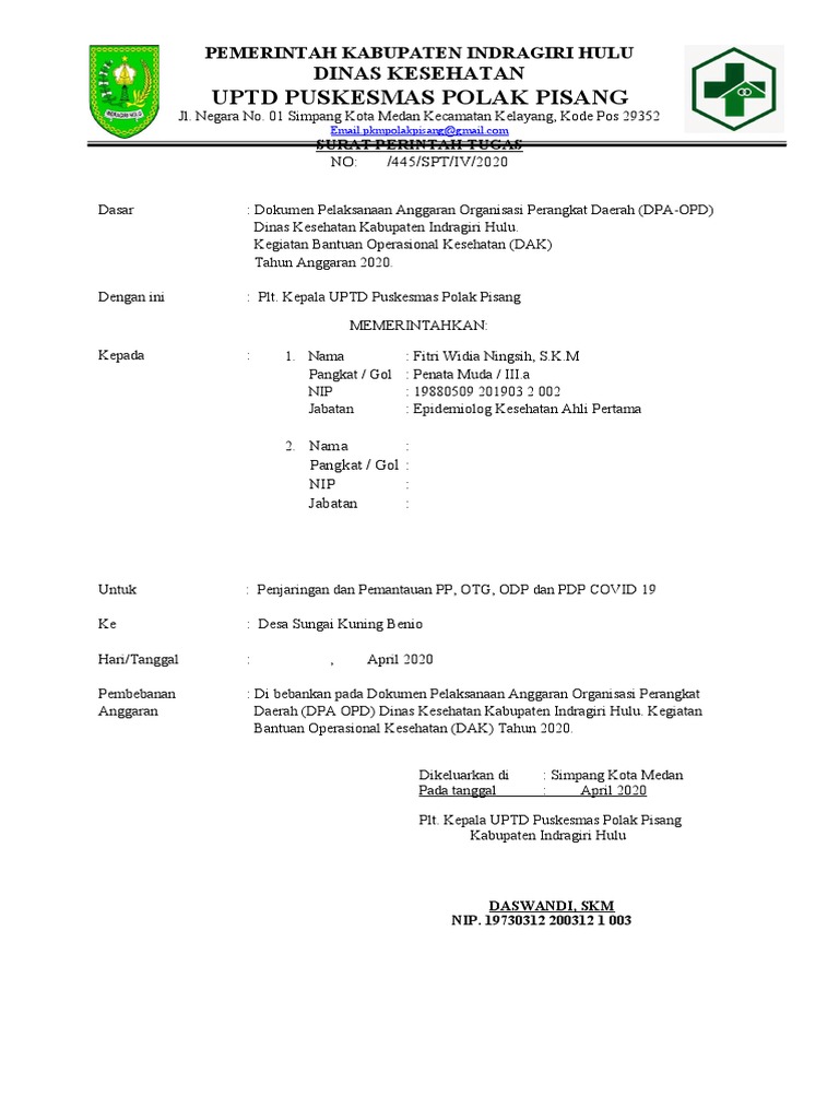 Contoh SPT Bok | PDF