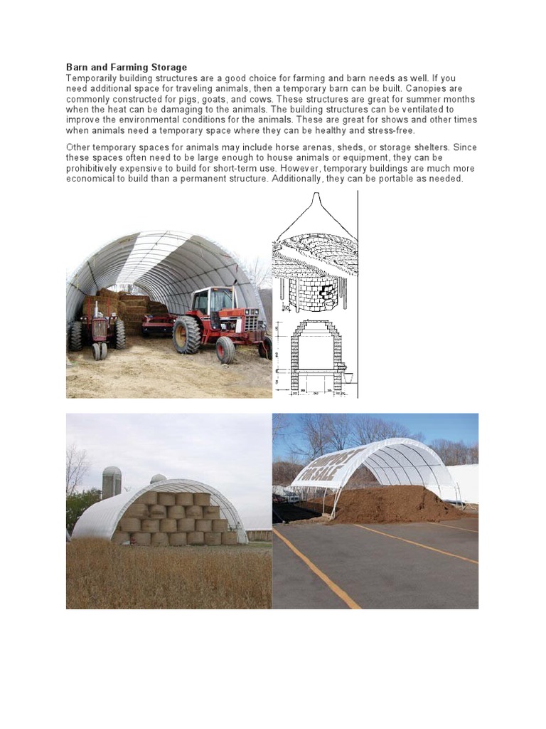 Temporary Barns & Farming Shelters | PDF | Home & Garden | Science ...