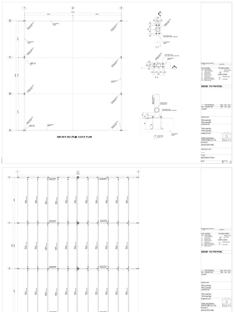 School Roof Shed - Proposal Drawing - Rev-1 | PDF | Building Materials ...