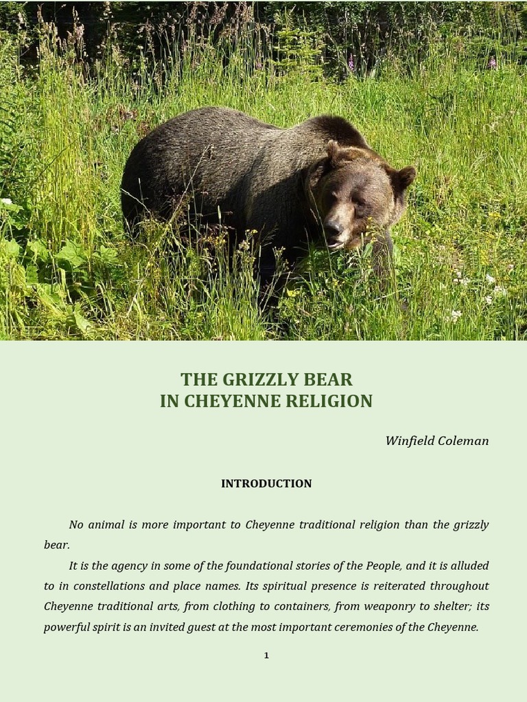 The Grizzly Bear in Cheyenne Religion, by Winfield Coleman | PDF ...