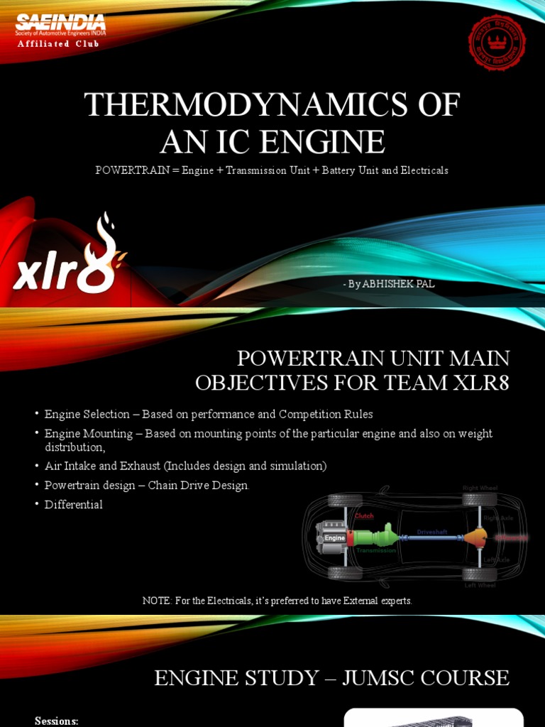 Affiliated Club: Thermodynamics of an IC Engine Powertrain | PDF ...