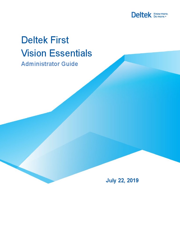 Deltek First Vision Essentials: Administrator Guide | PDF | Active ...