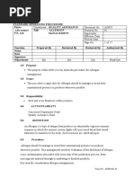 Allergen Declaration Format NEW As Per Regulatory | PDF | Food Allergy ...