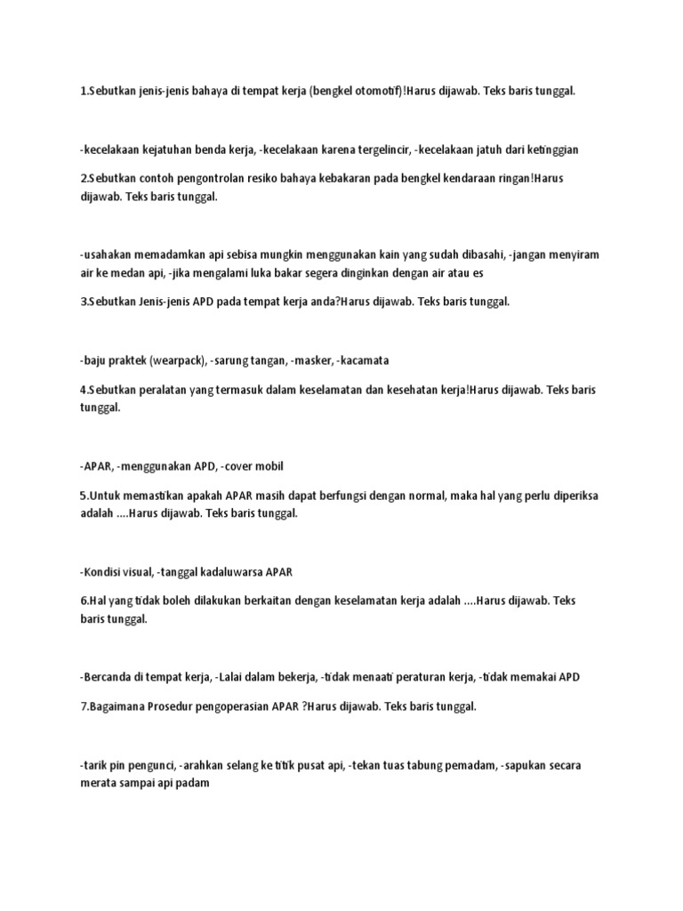 Soal Latihan LSP | PDF