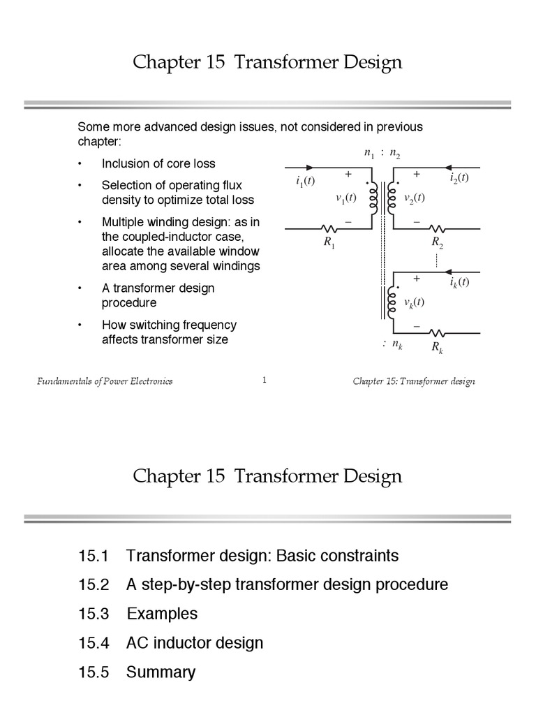 Transformer Design | PDF | Transformer | Inductor