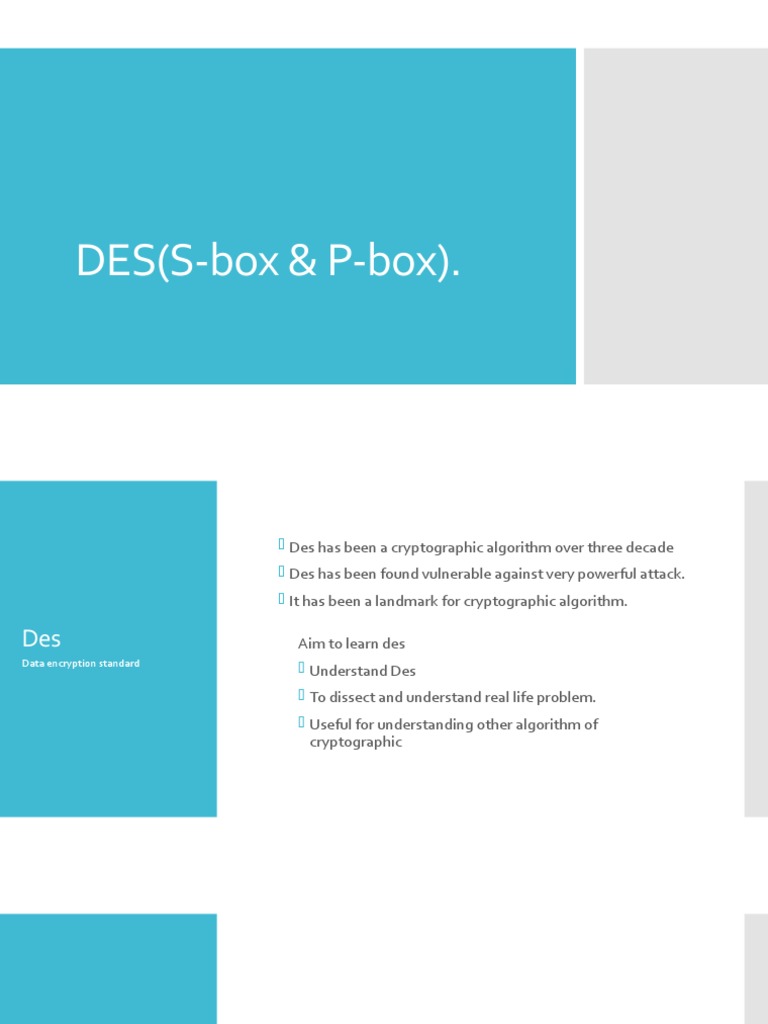 Dess P Box Detils | PDF | Encryption | Cryptography