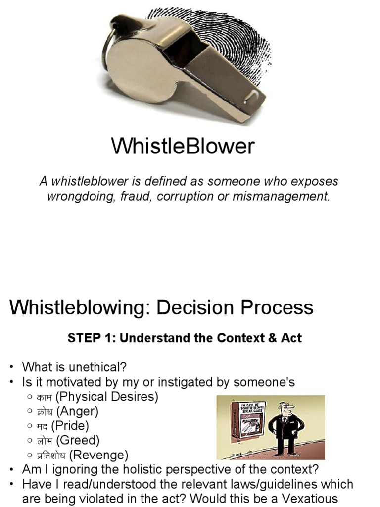 Whistleblower: A Whistleblower Is Defined As Someone Who Exposes ...